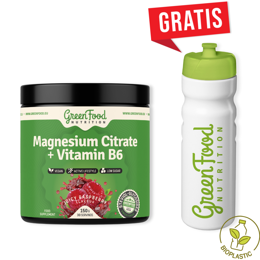 Citrate de magnésium + Vitamine B6 150 g + Bouteille écologique offerte ...